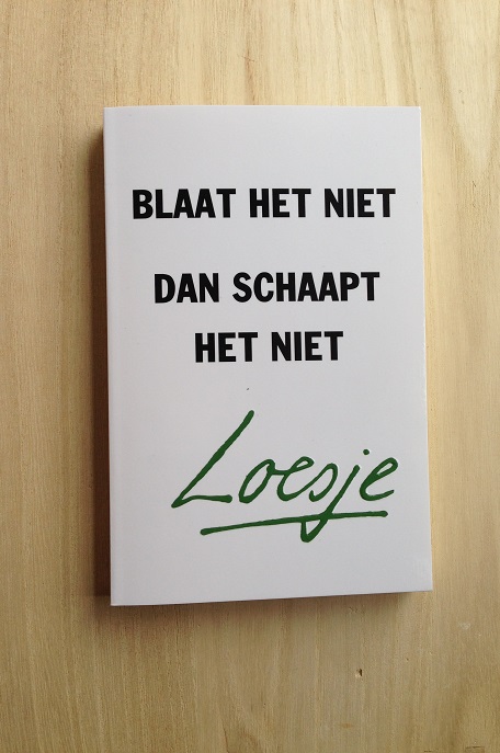 Blaat het niet dan schaapt het niet, boekje