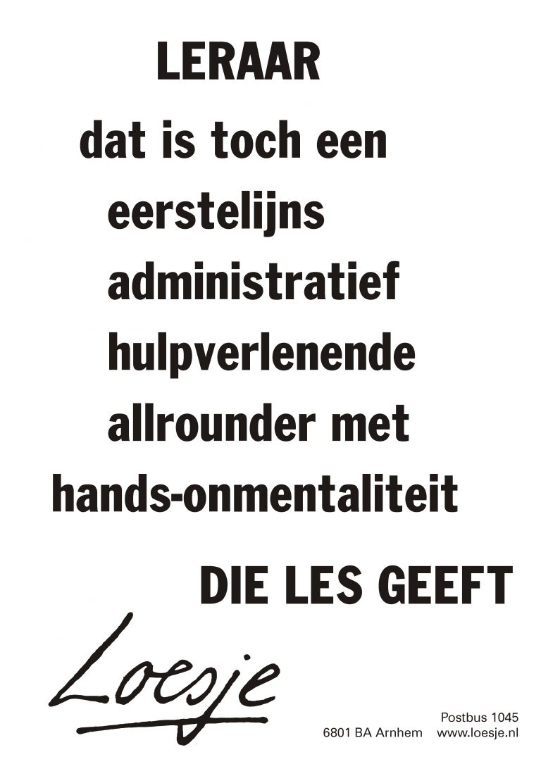 Onderwijsstaking - Loesje