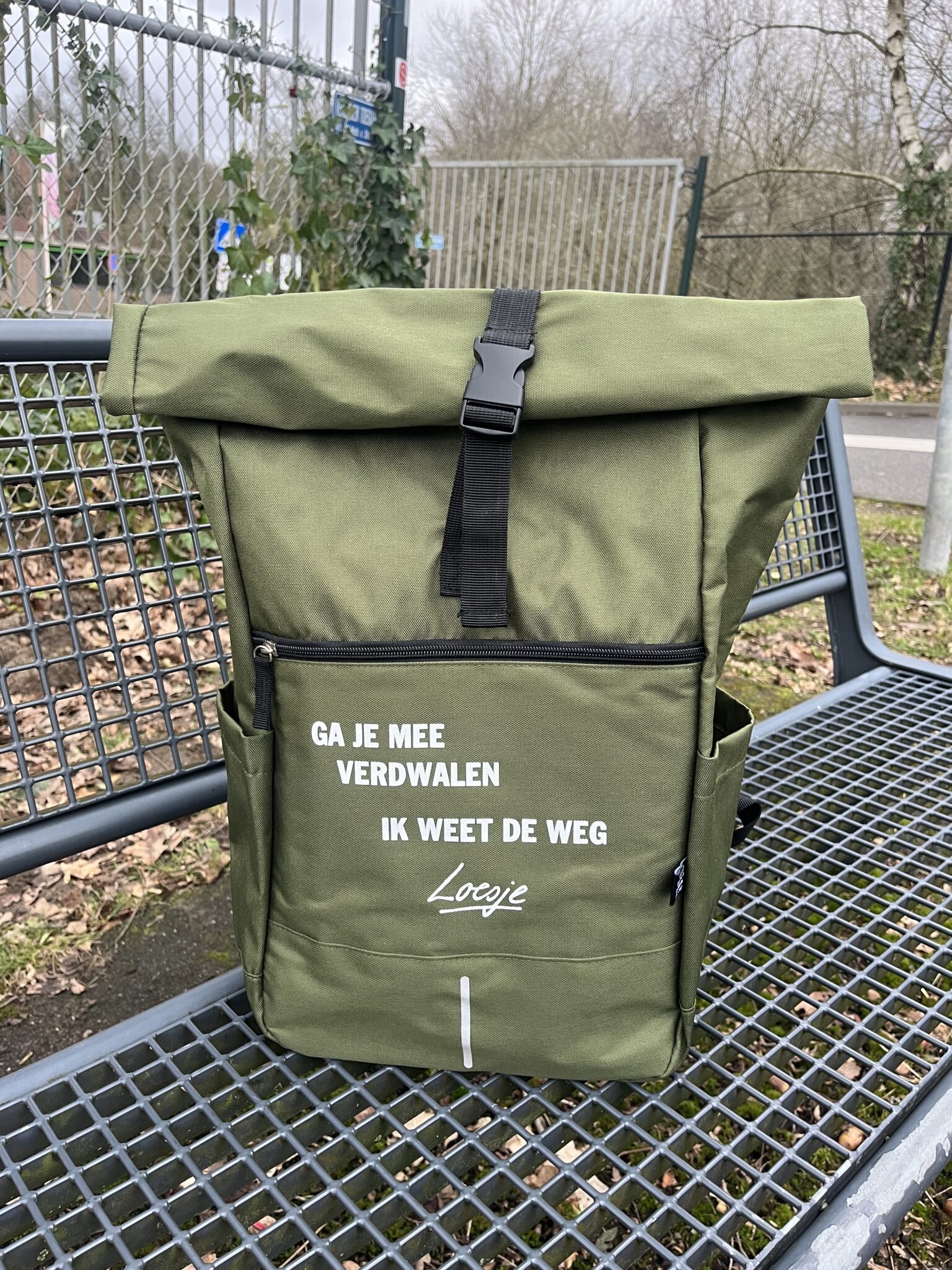 Rugtas - ga je mee verdwalen ik weet de weg - Loesje